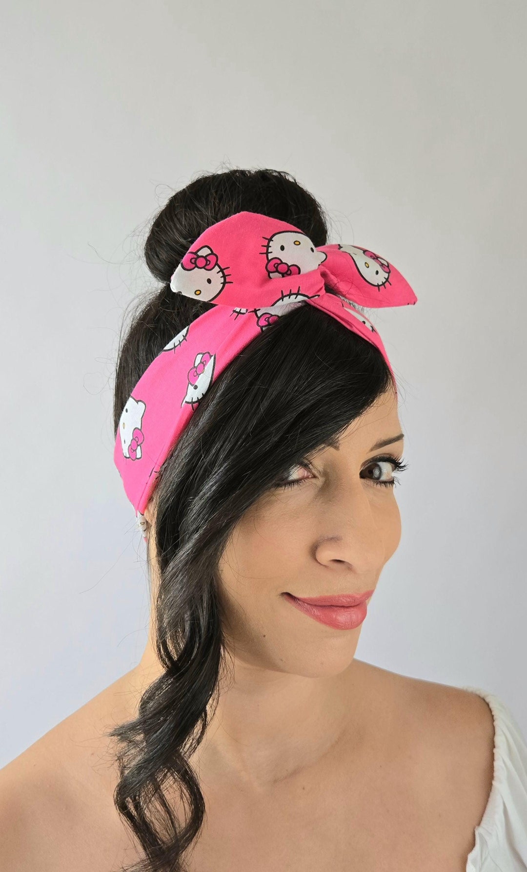 Hello Kitty Wire Bow Headband | Adjustable Kawaii Hair Accessory - Etsy