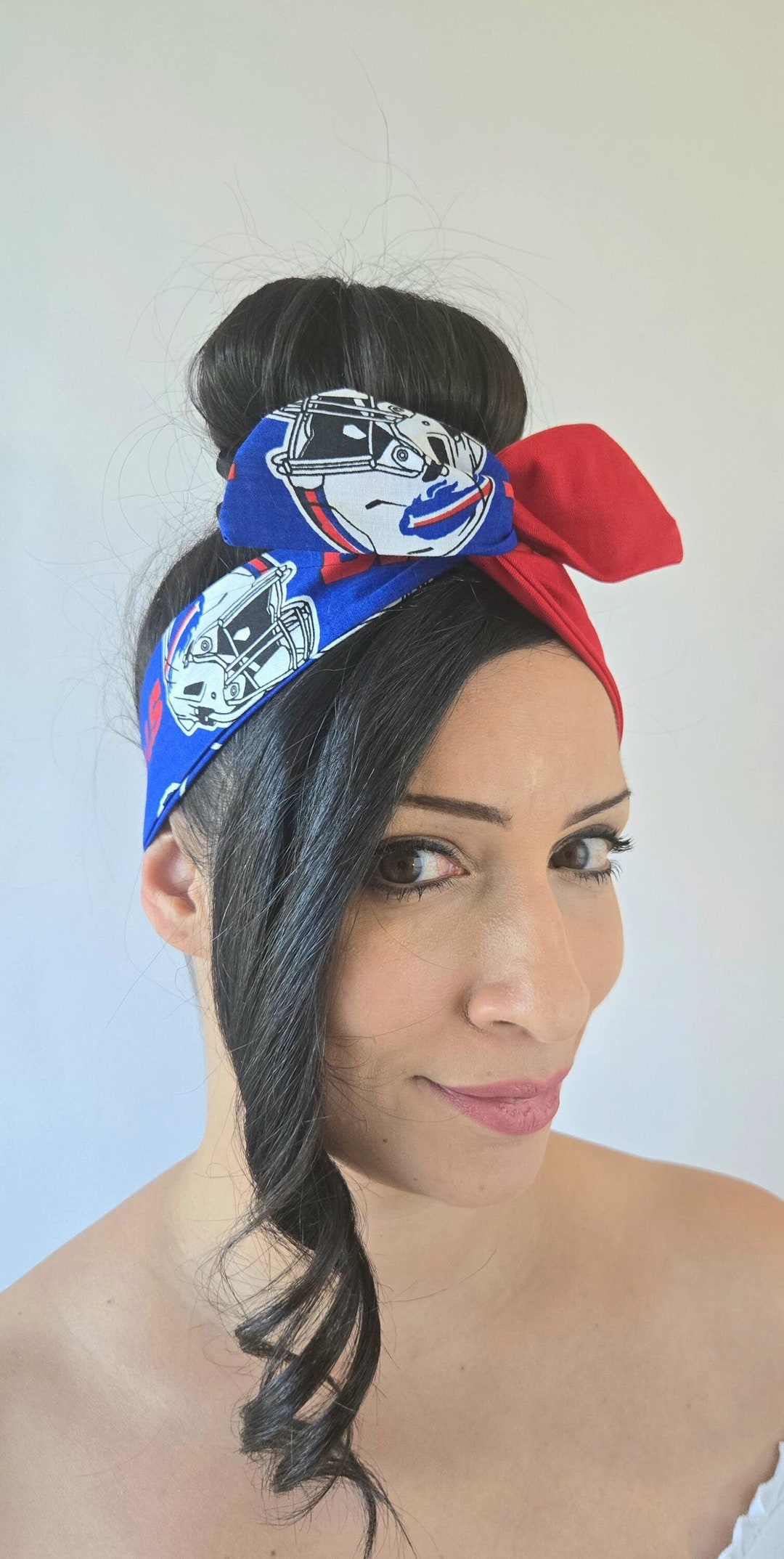 Buffalo Bills Bow, Headband, Dolly Bow Head Bands, Head Band, Hair Bow ...