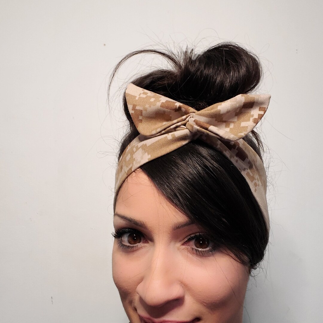 Usmc Head Bands, Marine Girlfriend, Desert Camo Dolly Bow Head Band ...