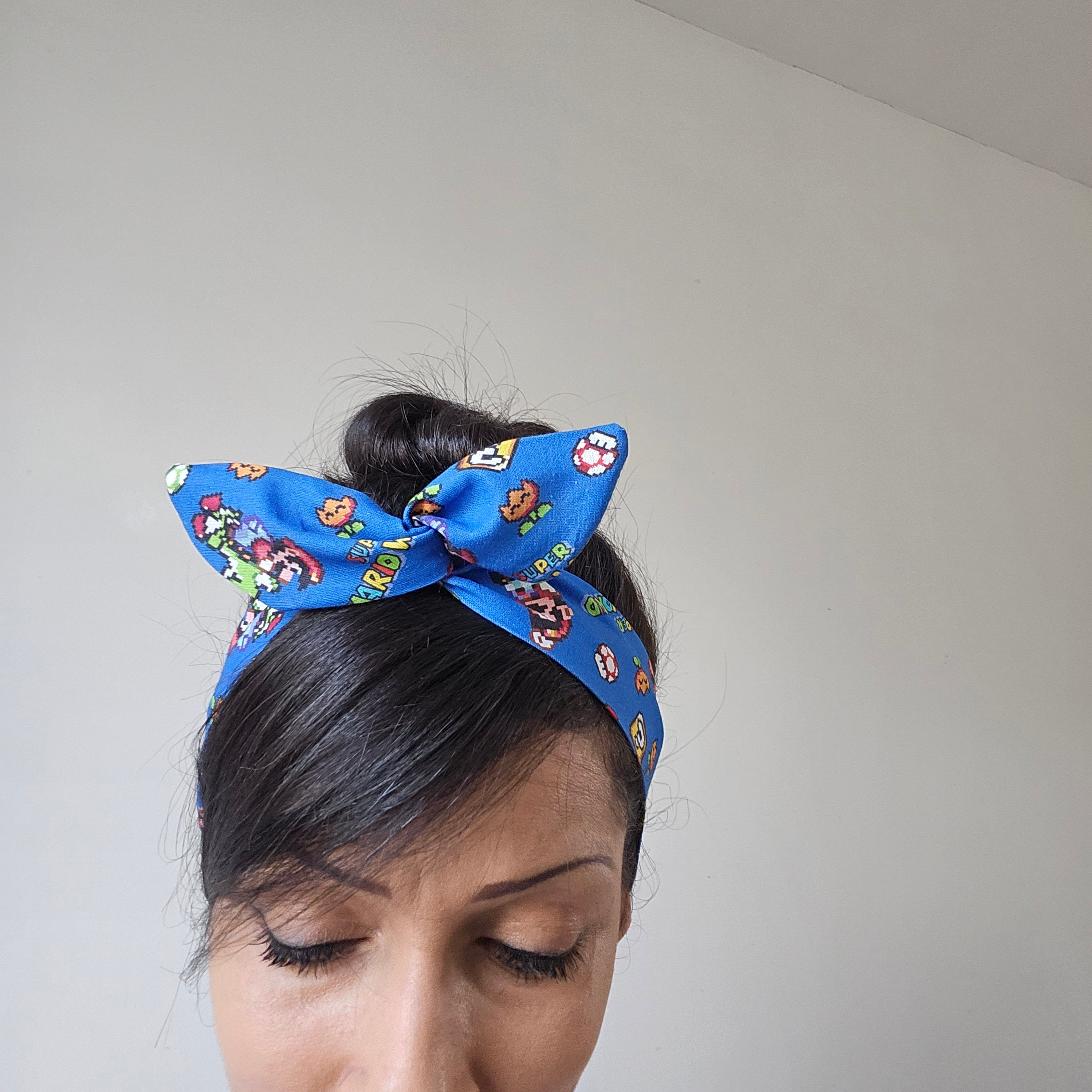 Super Mario Fabric Bow, Mario Bow, Headband, Dolly Bow Head Bands, Head ...