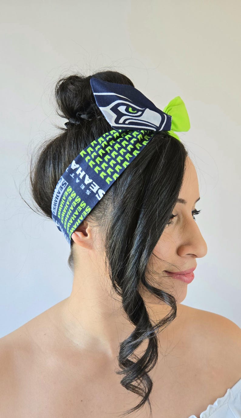 Seattle Seahawks, Headband, Dolly Bow Head Bands, Head Band, Hair Bow ...