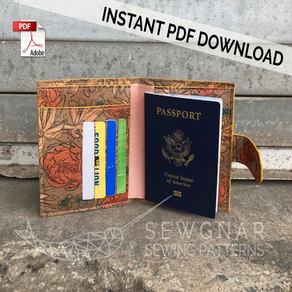 Passport Wallet Pattern - Etsy