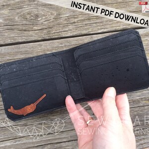 Bifold Wallet Pdf.sewing Pattern.pdf Sewing Pattern.cork Wallet.vegan ...