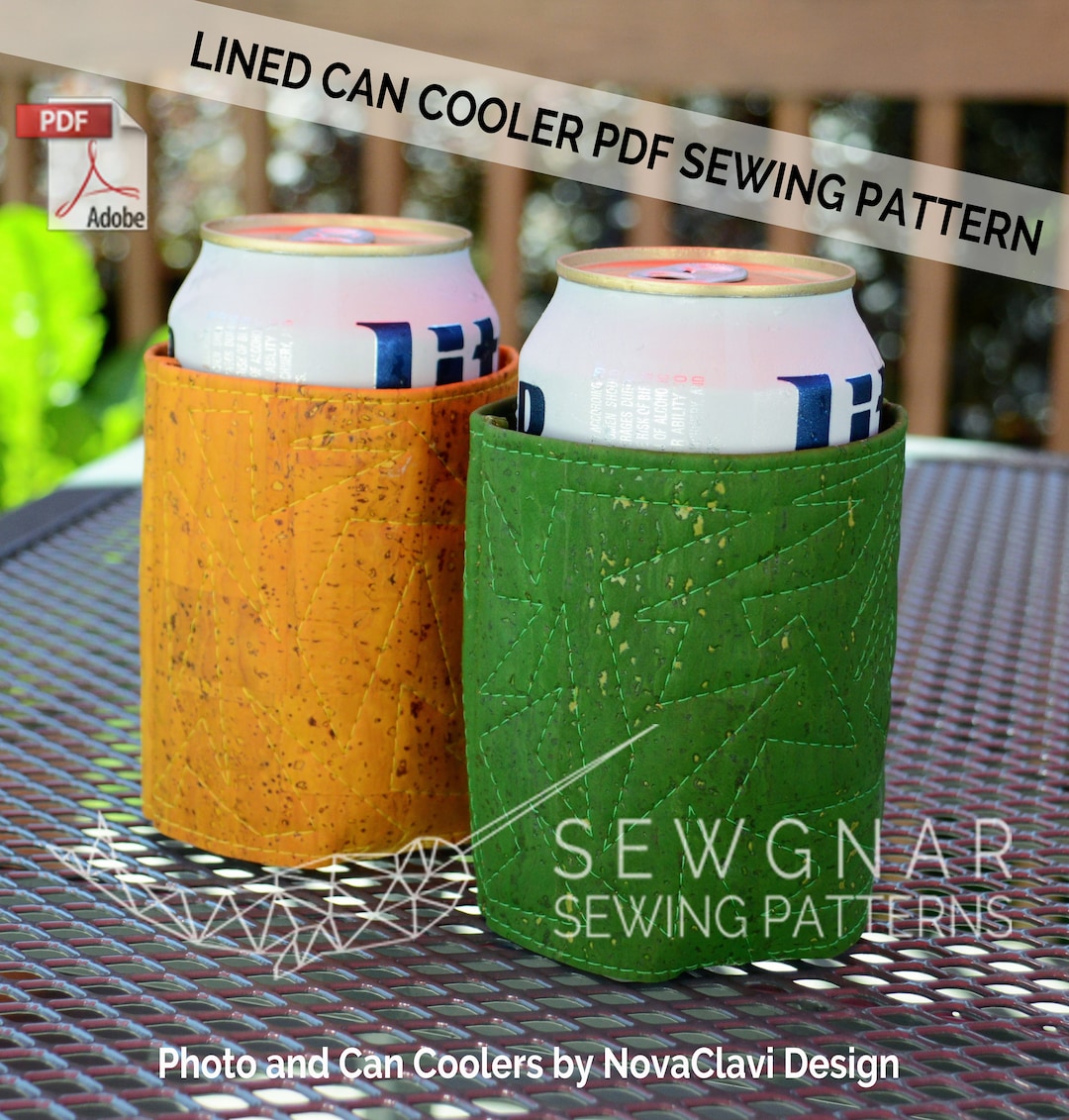 Can Cooler Sewing Pattern Vertical Wallet PDF Sewing Pattern Sewgnar ...
