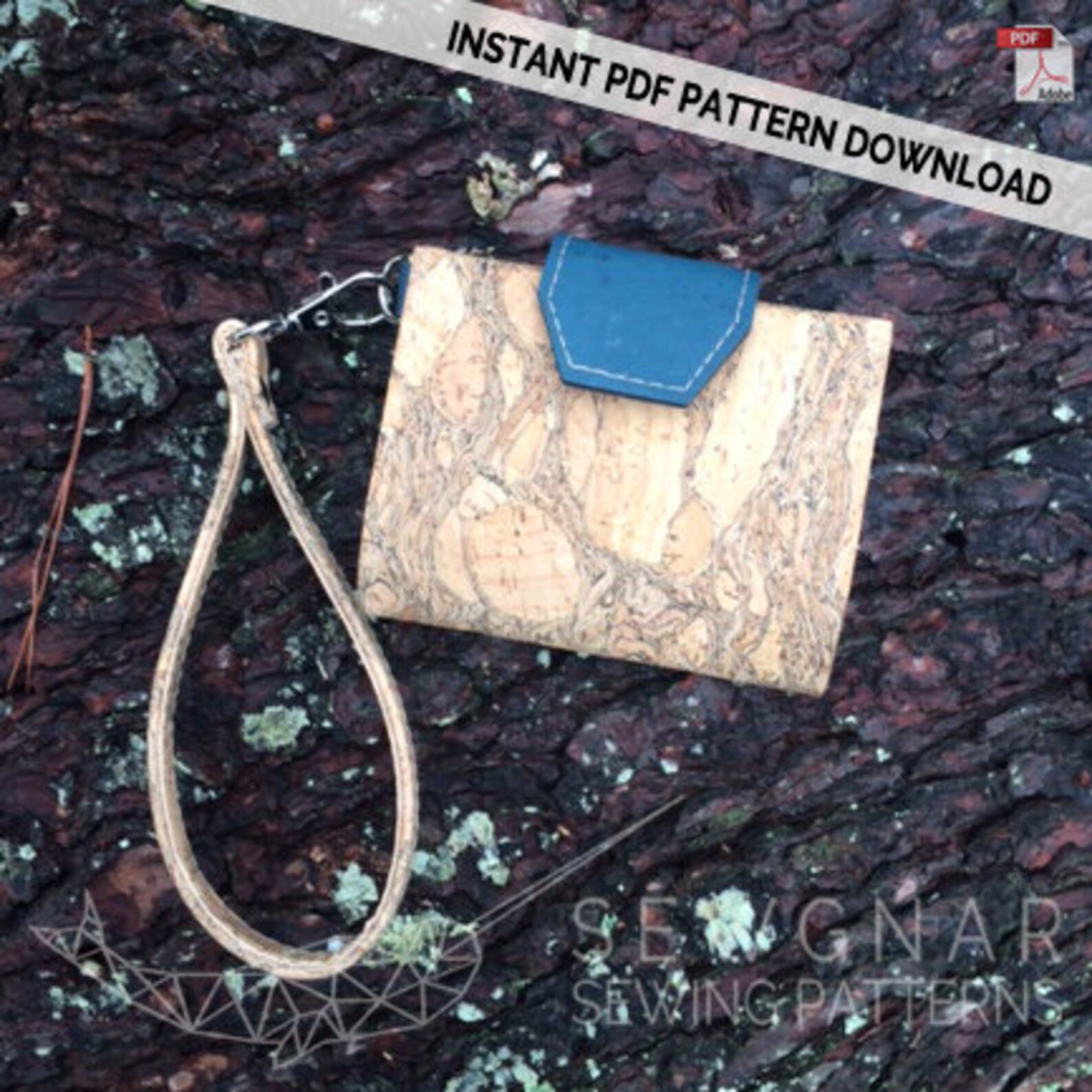 Key Fob Wallet PDF & SVG Bundle / Wallet Sewing Pattern / Cork - Etsy