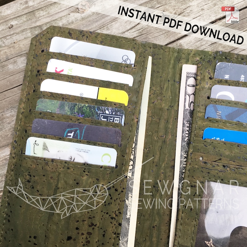 Tall Wallet Sewing Pattern and SVG Files Wallet PDF and SVG - Etsy