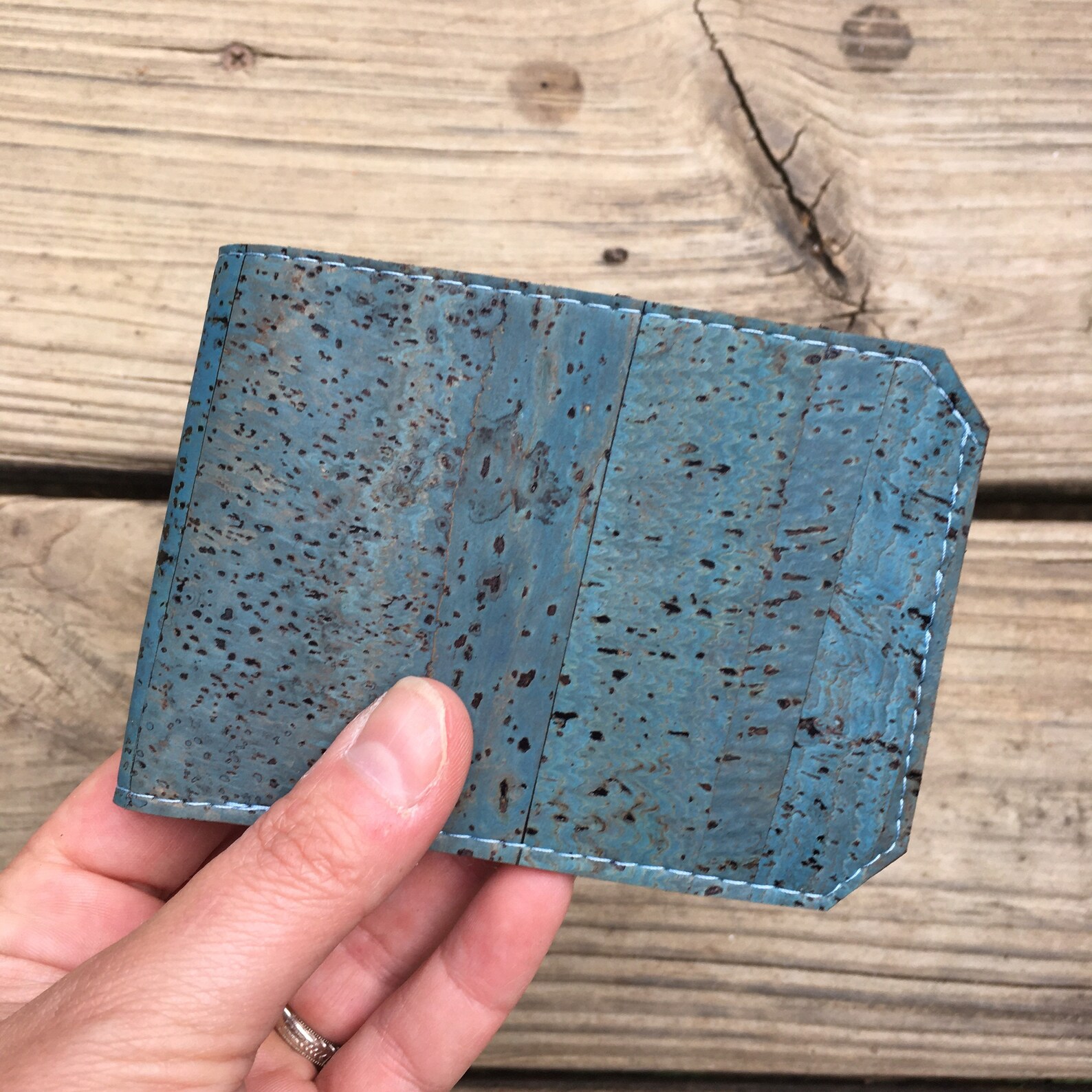 Blue Cork Wallet / Men's Cork Wallet / Men's Wallet / - Etsy