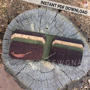 Bifold Wallet Pdf.sewing Pattern.pdf Sewing Pattern.cork Wallet.vegan ...