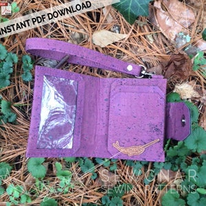 Key Fob Wallet Pdf.sewing Pattern.pdf Sewing Pattern.cork Wallet.vegan ...