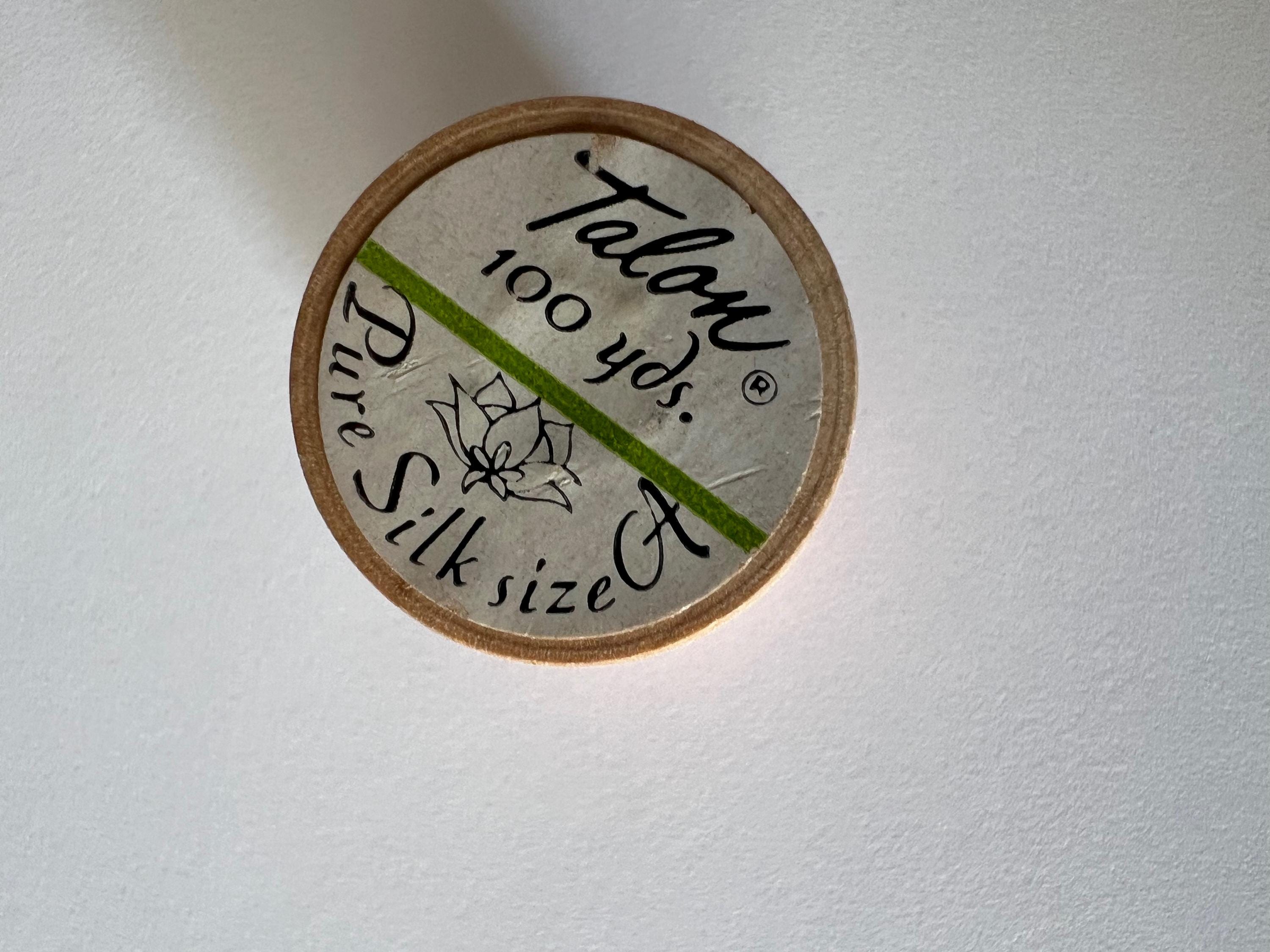 Vintage Talon Pure Silk Hand Sewing Embroidery Thread 100 Yd. Wooden ...