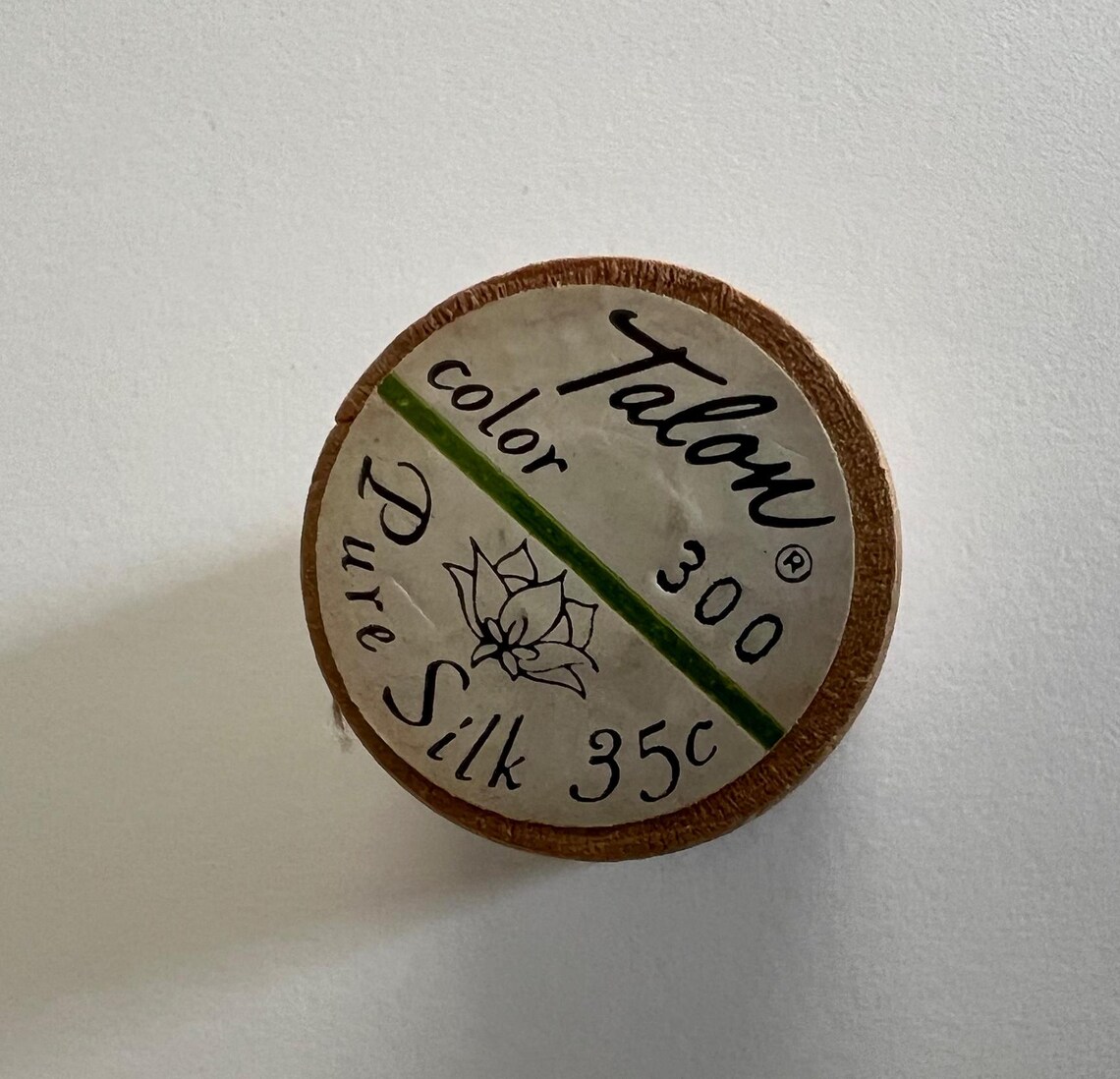 Vintage Talon Pure Silk Hand Sewing Thread 100 Yd. Wooden Spool Shade ...