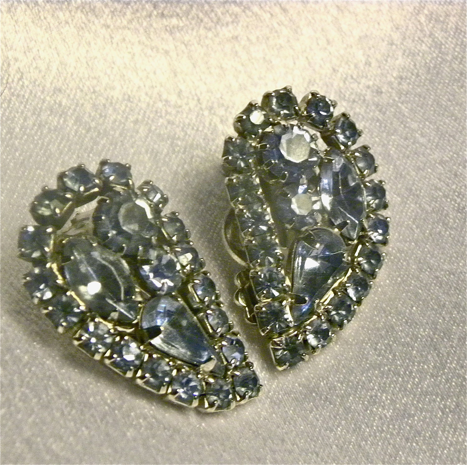 Fabulous 1950's-1960's Vintage "weiss" Signed Clear Pale Blue ...