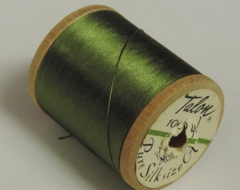 Vintage Talon Pure Silk Hand Sewing Embroidery Thread 100 Yd. Wooden ...
