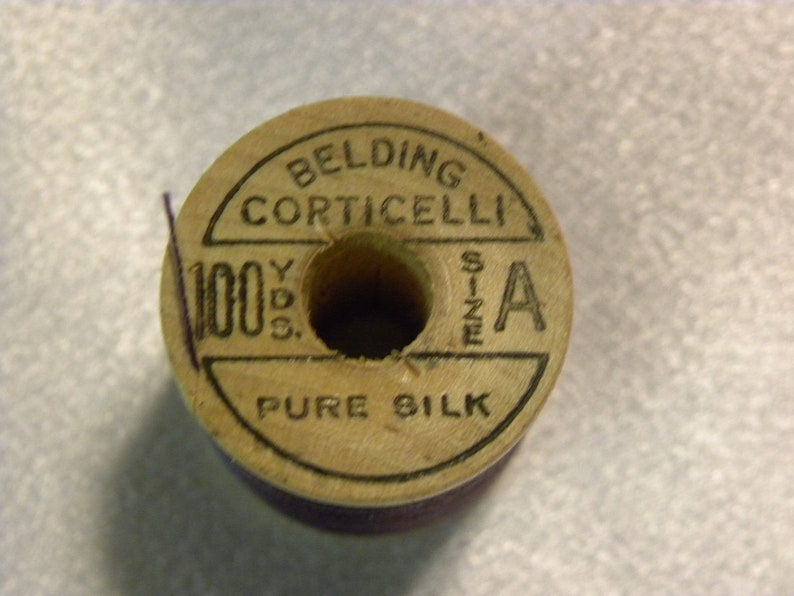 Belding Corticelli Pure Silk Hand Sewing Thread 100 Yd. Wooden Spool ...