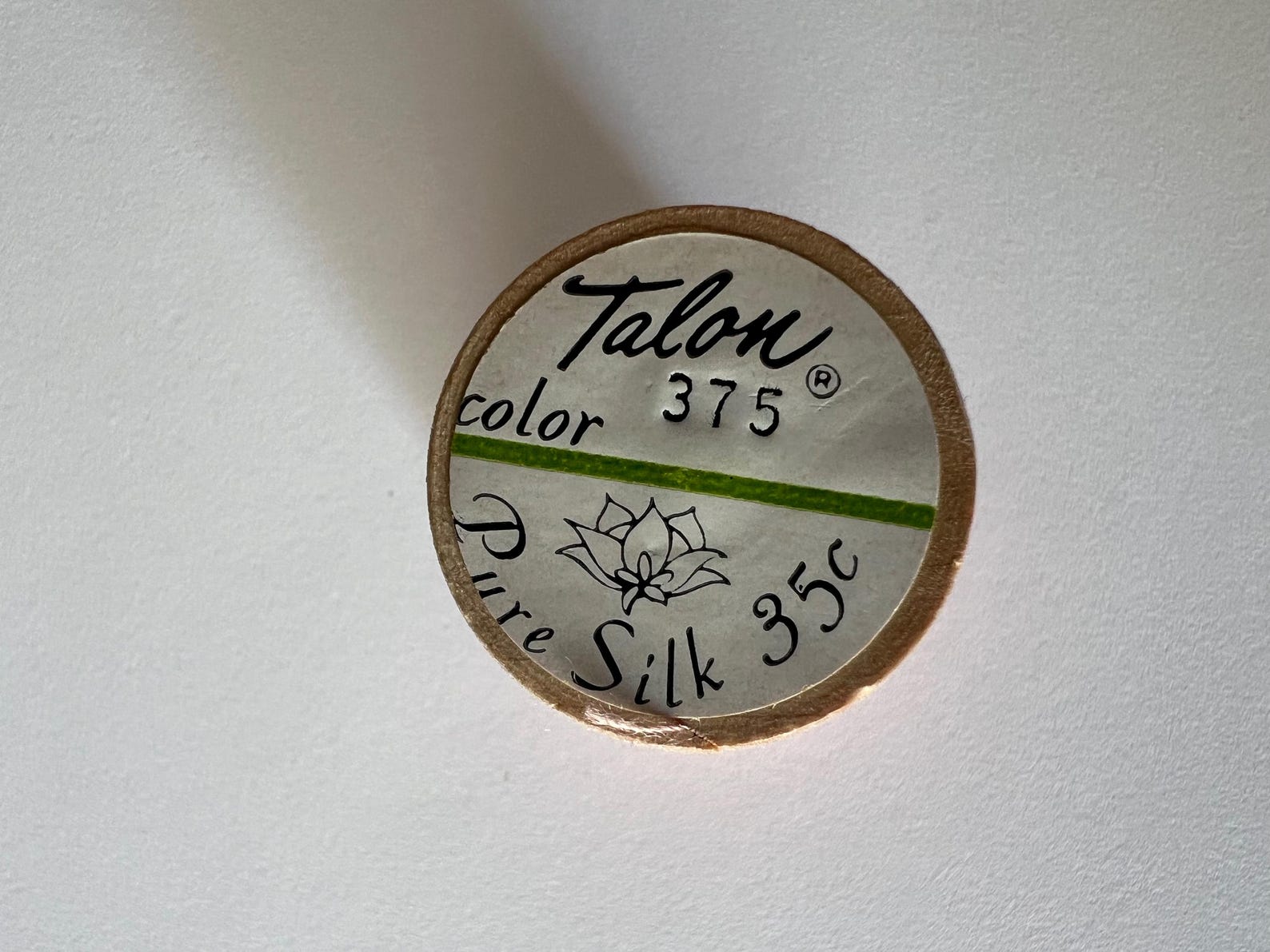 Vintage Talon Pure Silk Hand Sewing Embroidery Thread 100 Yd. Wooden ...