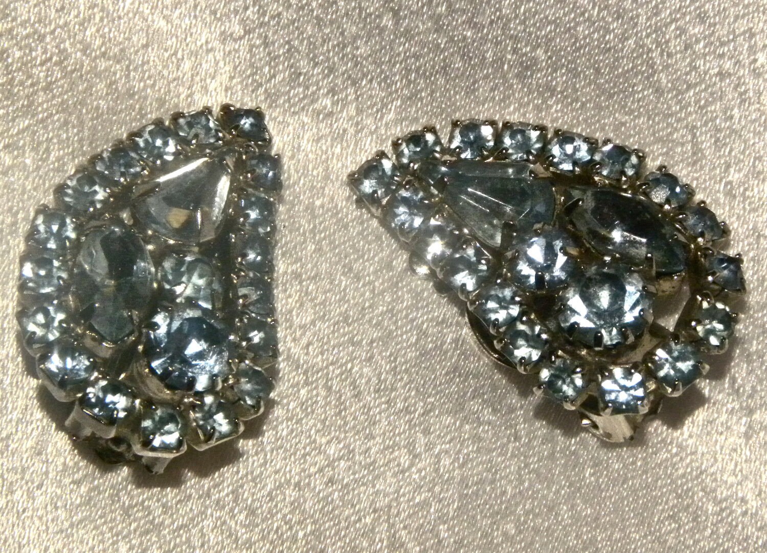 Fabulous 1950's-1960's Vintage "weiss" Signed Clear Pale Blue ...