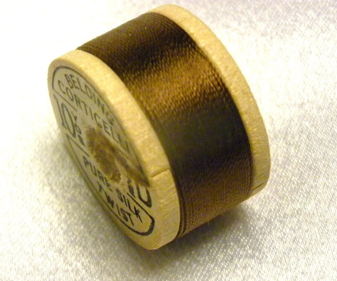 Vintage Belding Corticelli Buttonhole Twist Silk Thread Size D 10 Yd ...
