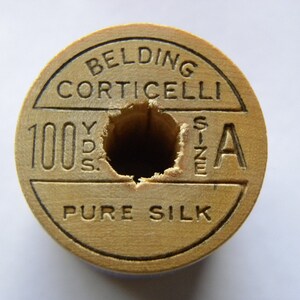 Belding Corticelli Pure Silk Hand Sewing Thread 100 Yd. Wooden Spool ...