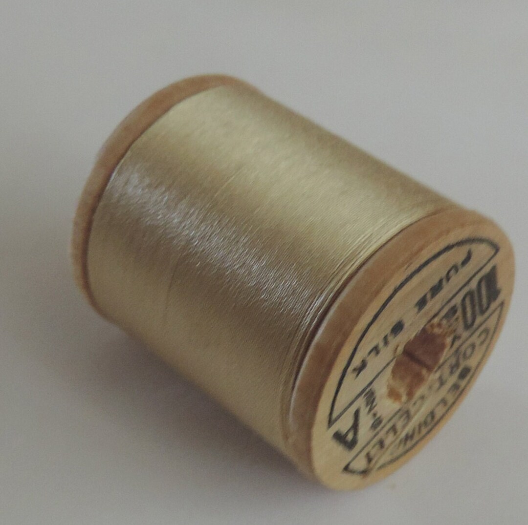 Antique 1940's Corticelli Pure Silk Hand Sewing Thread 100 Yd. Wooden ...