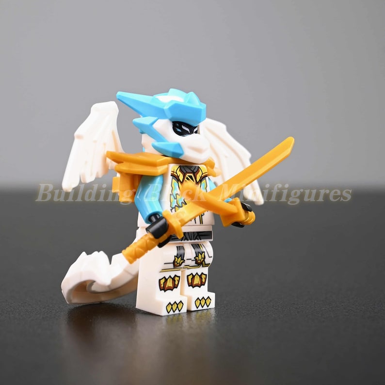 MOC Zane Dragon Form With Frost Wings, Ninjago, Lego Compatible ...