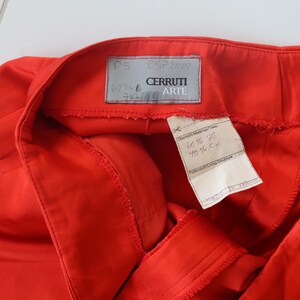 CERRUTI Vintage Red Silk Satin Wide Leg Straight Trousers Pants S - Etsy
