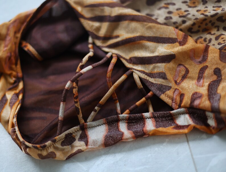 LA PERLA Oceano Vintage Animal Print Open Back One Piece - Etsy