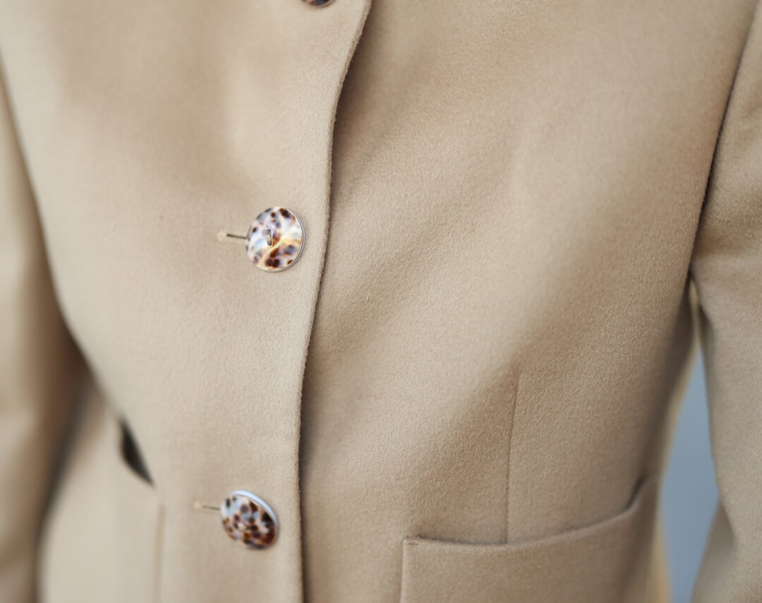 AKRIS Swiss Vintage Beige Wool Short Fitted Blazer Jacket S - Etsy