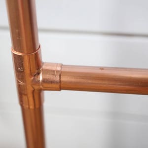 Handmade Industrial Copper Rose Gold Tone Clothes Double Frame Rack ...