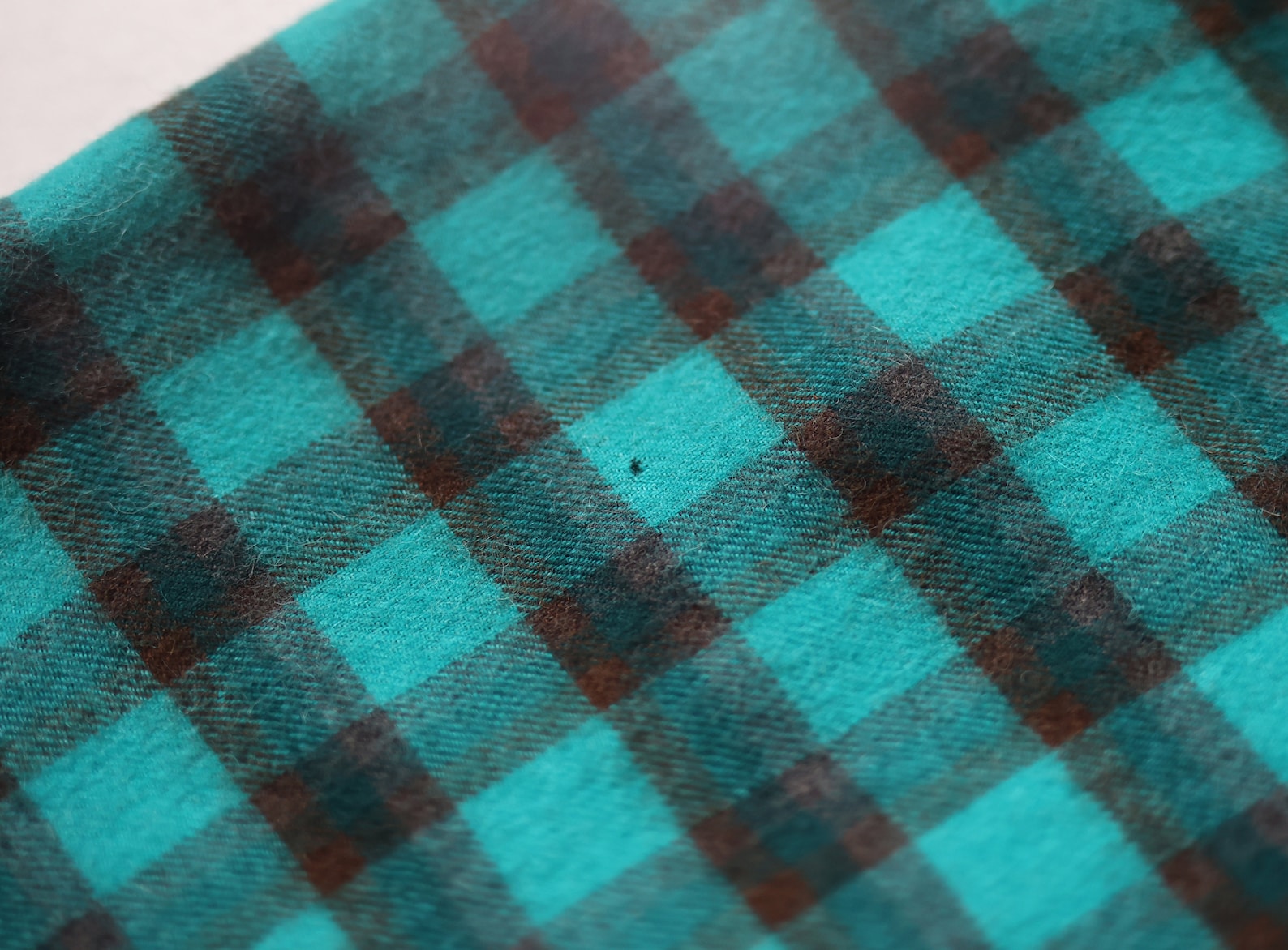 Italian Vintage Turquoise Plaid Wool Unlined Trapeze Maxi - Etsy