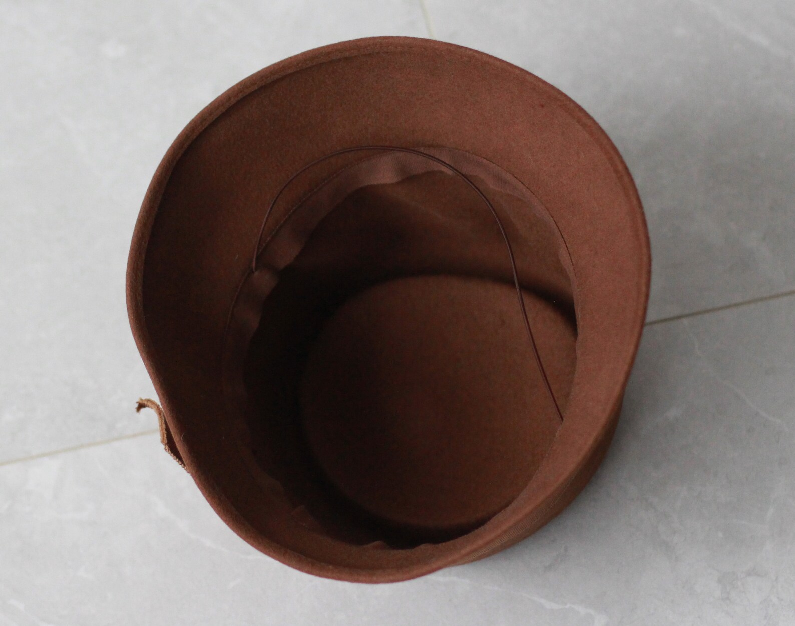 Vintage Brown Wool Felt Short Brim Tall Crown Lady's Hat - Etsy