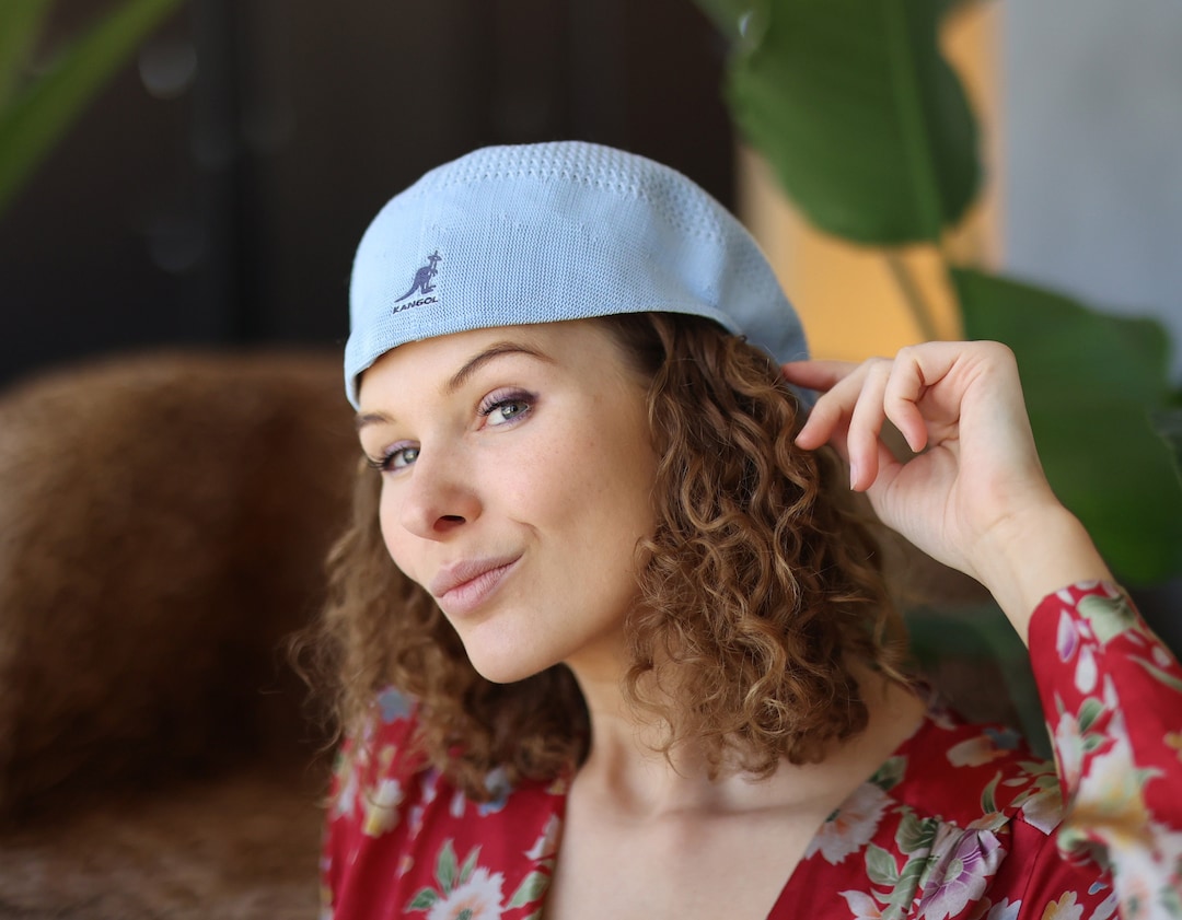 KANGOL Vintage Blue Small Visor Cabbie Flat Cap Hat - Etsy