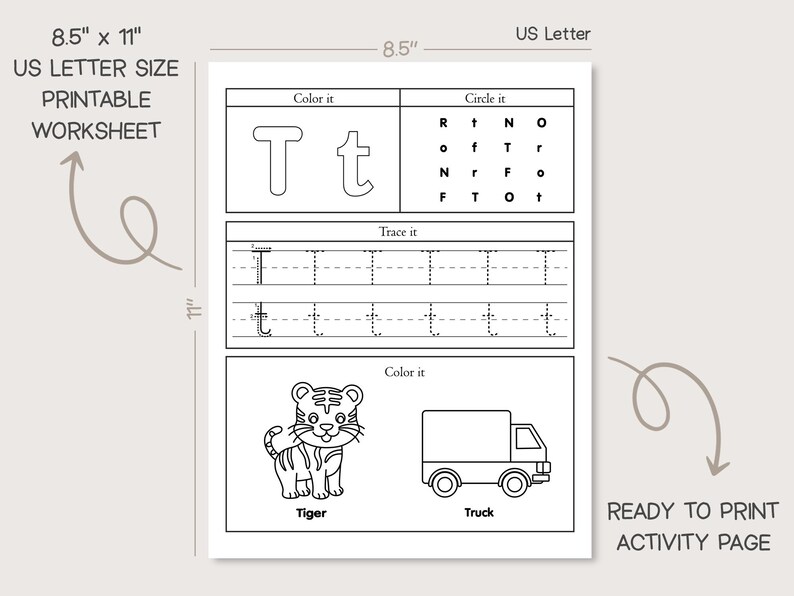 Alphabet Worksheets A-Z, Letter Tracing Pages, Letter Recognition, ABC ...