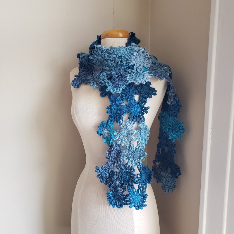 Scarf With Flowers - Etsy