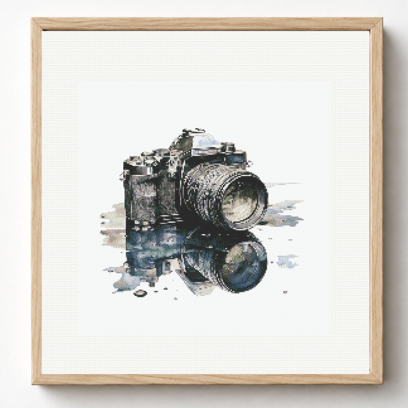 Vintage Camera Cross Stitch Pattern, Retro Photography Embroidery Chart ...