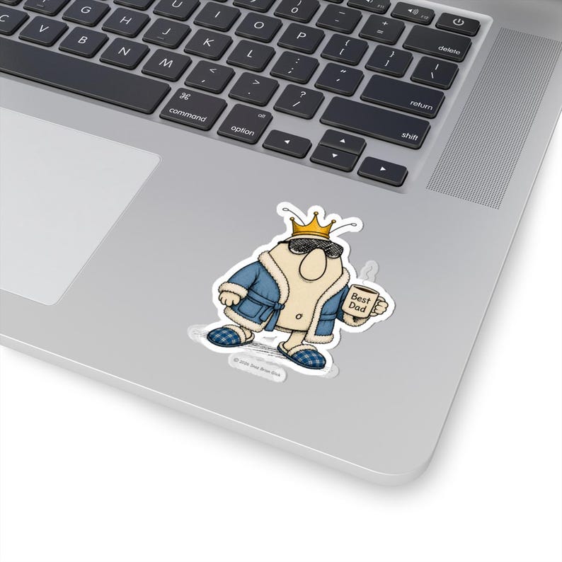 Funny Sticker | Best Dad Cartoon Character Kiss-cut Vinyl | Snoz - Etsy