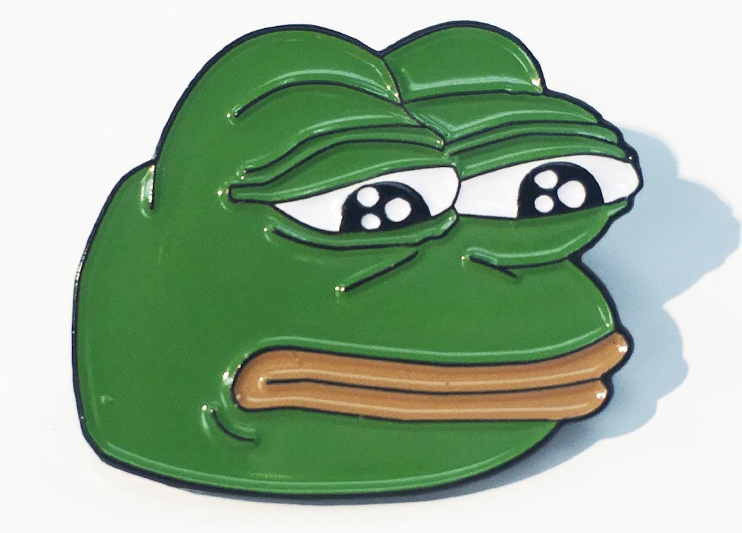 Sad Pepe Rare Pepes Enamel Lapel Pin Brass - Etsy