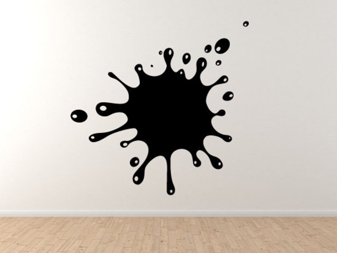 Art Icon 4 Ink Paint Splash Splat Dripping Painting Style Wall Vinyl ...