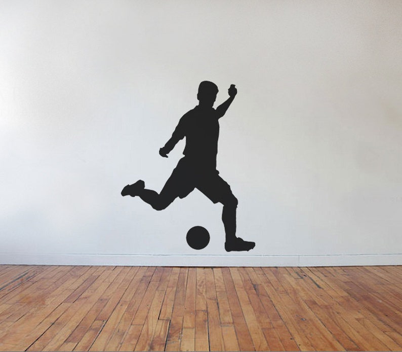 Soccer Player Kick Vinyl Wall Decal - Etsy