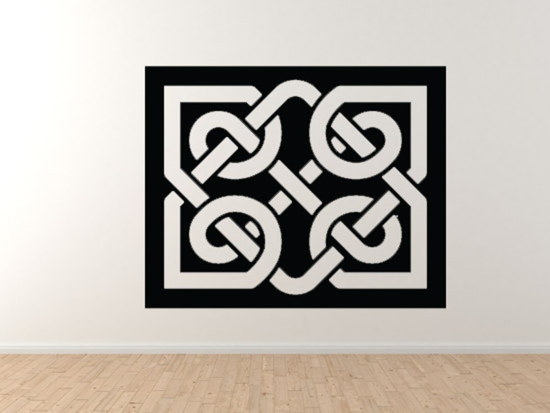 Celtic Pattern 6 Knot Square Medallion Irish Heritage Wall - Etsy