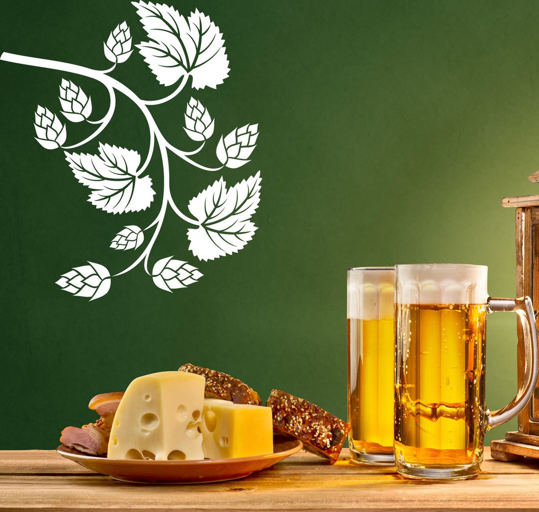 Hops Vine Homebrew Ice Cold Beer Brewery Vinyl Wall Decal - Etsy