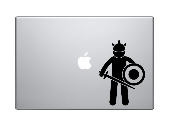 Medieval Stickman V.7 Knight With Sword and Shield Macbook | Etsy Hong Kong