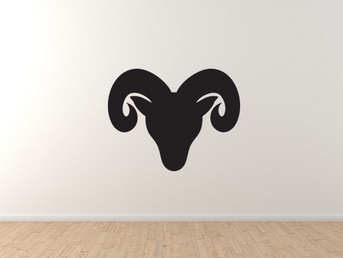 Zodiac Horoscope Astrology Aries Ram Symbol Wall Vinyl Decal - Etsy