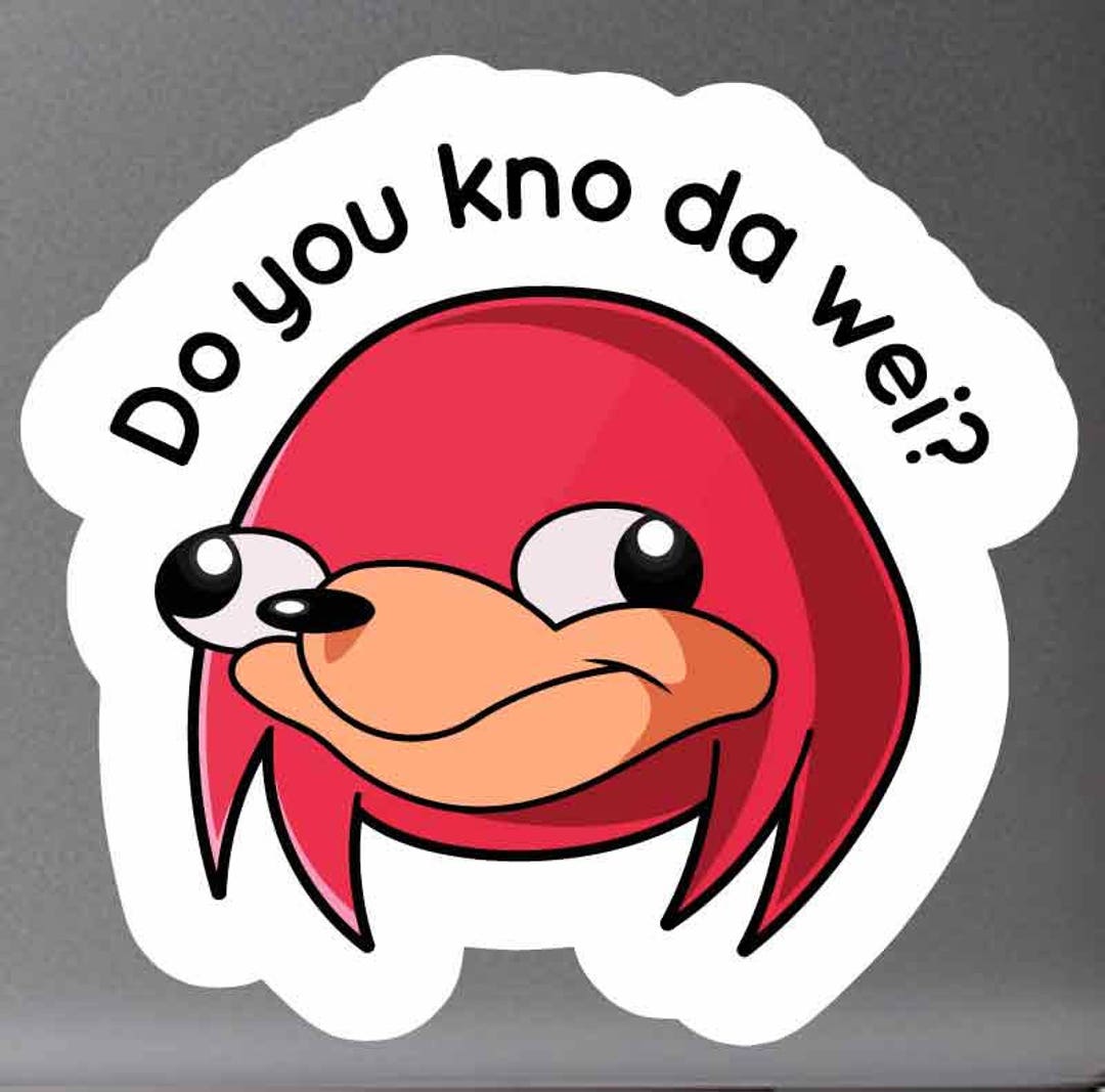 Ugandan Knuckles Vrchat Meme Do You Know Da Way Color MacBook Vinyl ...