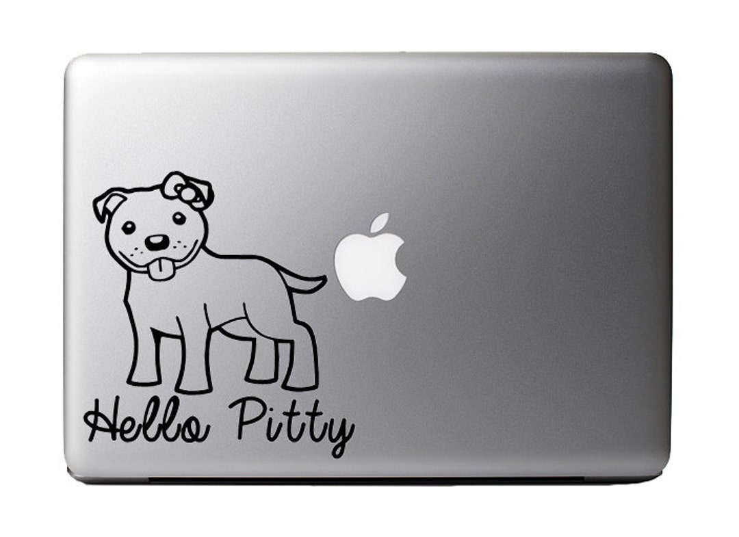 Hello Pitty Pitbull Dog Breed Vinyl Decal Sticker Skin for - Etsy