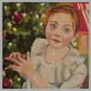 Beach Walk, Beach People, Original Oil Painting by Bridget Hobson, 6x6 ...