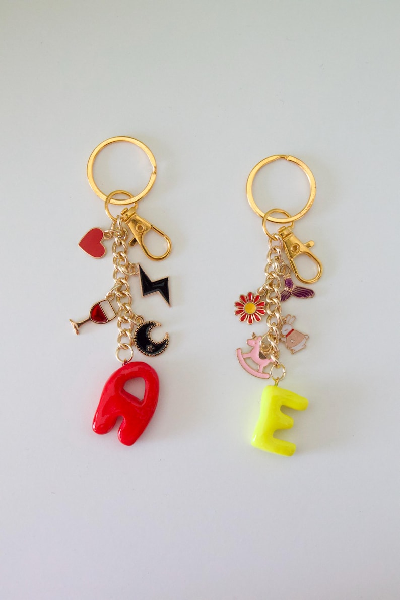 Make Your Own Bubble Letter Keychain | Personalized Keychain Charm ...