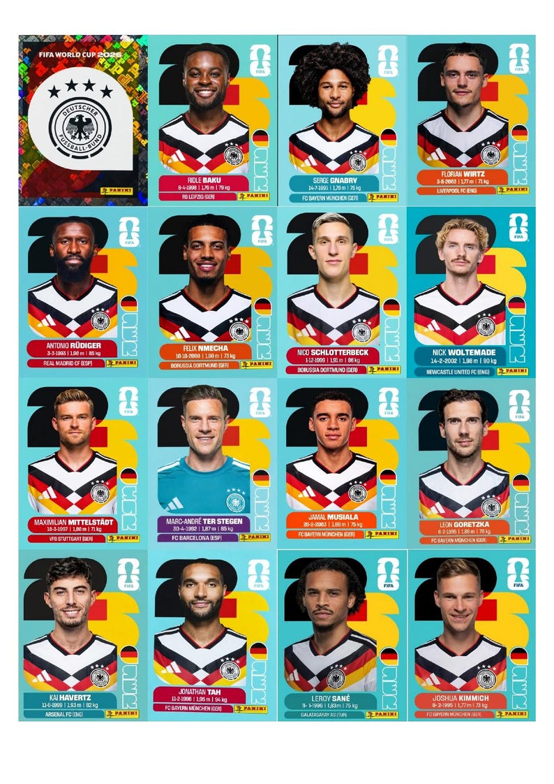 2026 World Cup Stickers PDF | 48 Teams All Stickers | Printable ...
