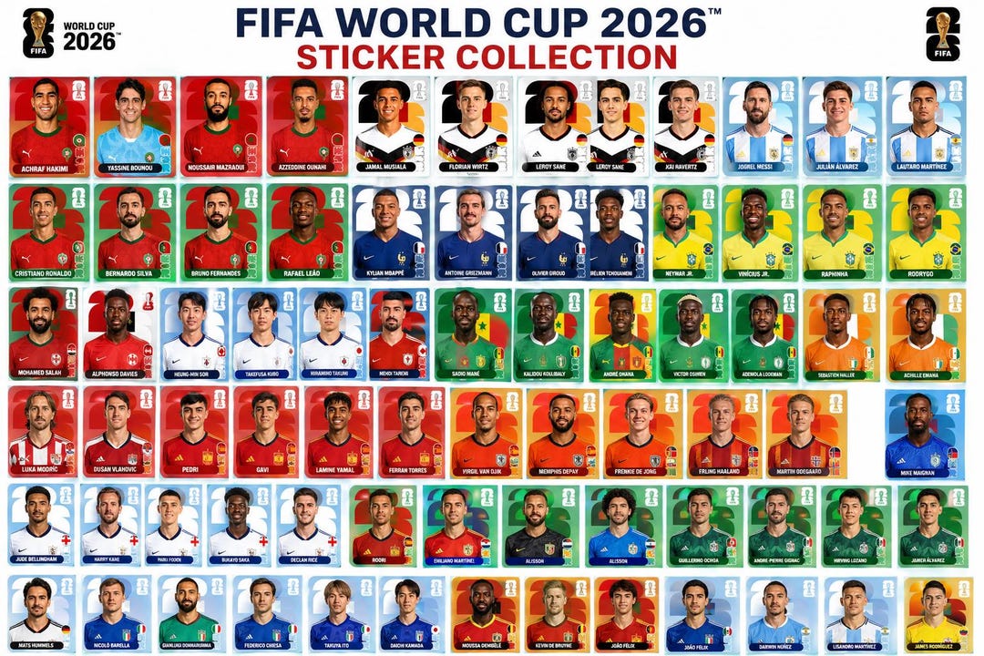 2026 World Cup Stickers PDF | 48 Teams All Stickers | Printable ...