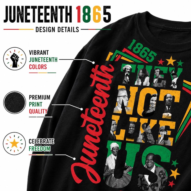 Juneteenth Graphic Tee Black History Icons Collage Statement Shirt - Etsy