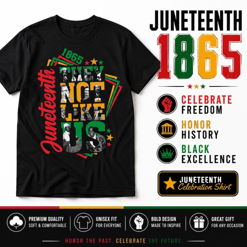 Juneteenth Graphic Tee Black History Icons Collage Statement Shirt - Etsy